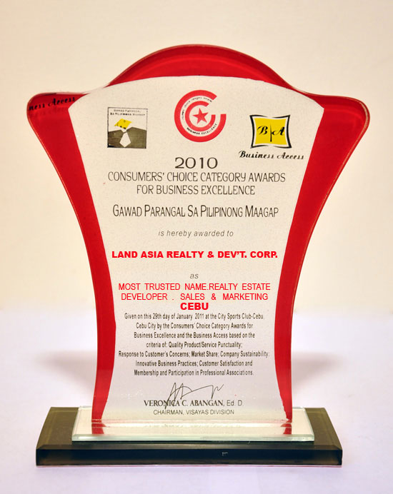 Consumers Choice Category Awards for business Excellence | Land Asia Realty