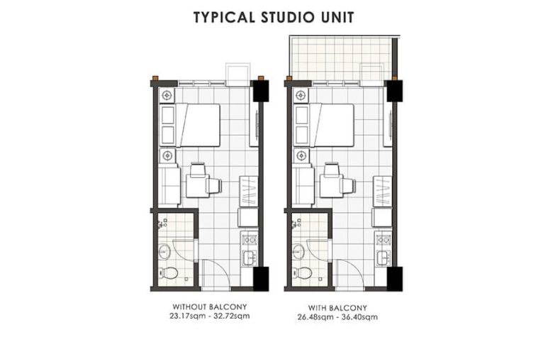 Be Residences Lahug 54-STUDIO-UNIT-LAYOUT | Land Asia Realty